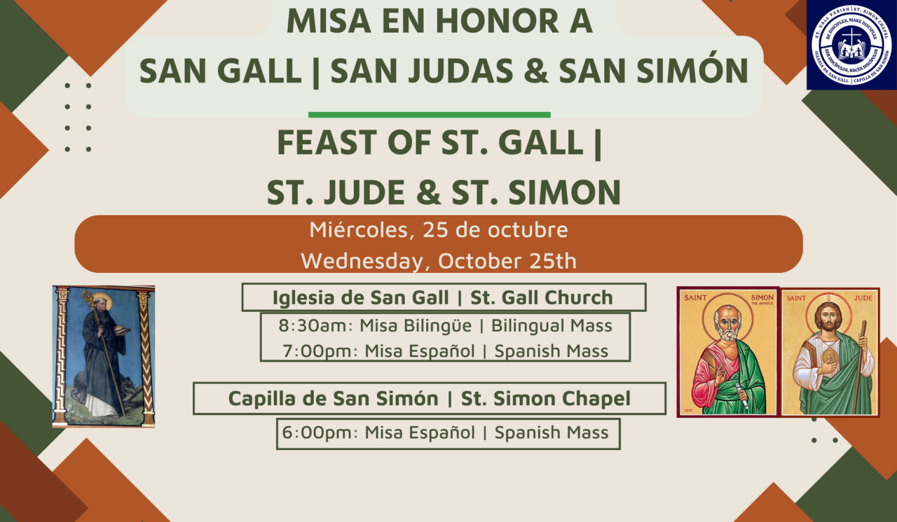 Fiesta de San Galo | San Judas y San Simón - Parroquia de St. Gall ...