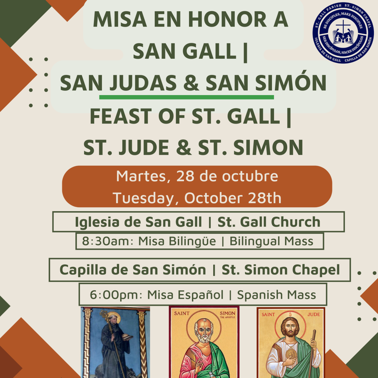 Fiesta de San Gall | San Simón y San Judas - Parroquia de San Gall ...